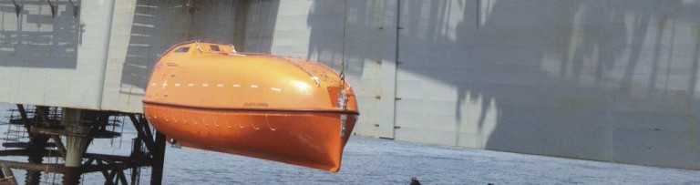 Gravity lifeboat davits » Euro Offshore Lifesaving